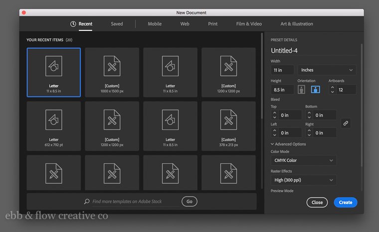  How To Make A Calendar In Illustrator Ebb And Flow Creative Co