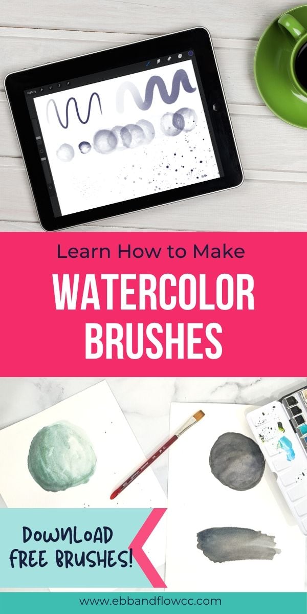 How to Make Watercolor Brushes for Procreate 5 - EbbandFlowCC