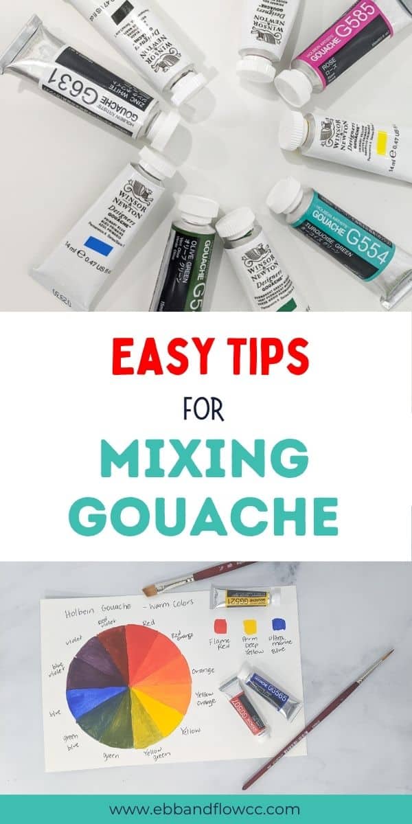 Easy Tips for Mixing Gouache Paint Colors - Ebb and Flow Creative Co
