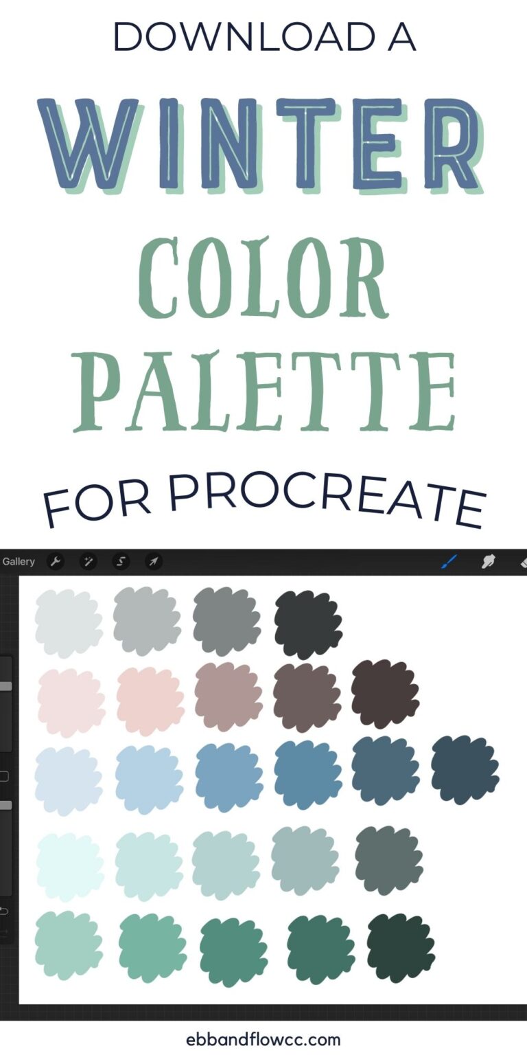 Winter Color Palette for Procreate - Ebb and Flow Creative Co