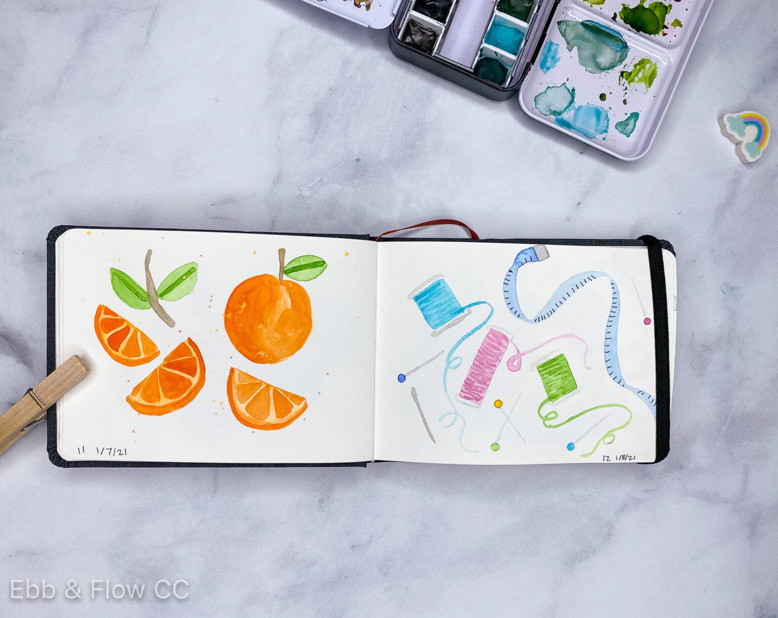 Tips on How to Start a Daily Sketchbook Practice - EbbandFlowCC