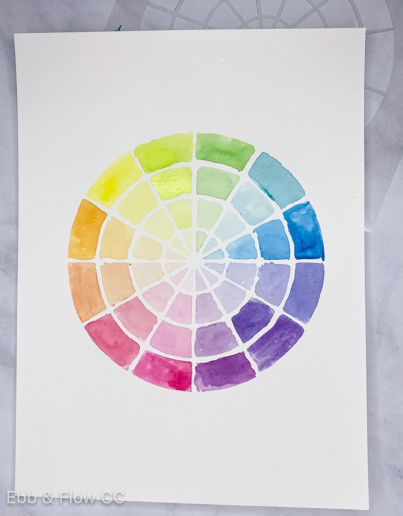 How to Make a Color Wheel Stencil - Ebb and Flow Creative Co