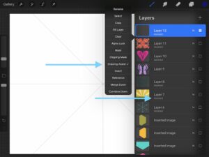 Using the Drawing Guides in Procreate - Ebb and Flow Creative Co