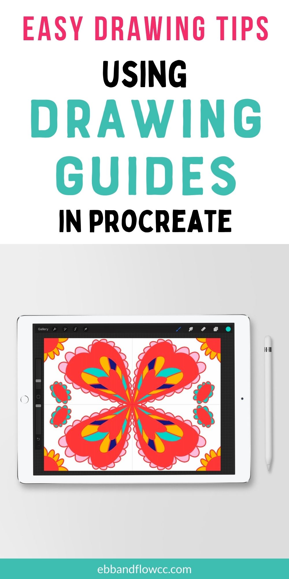 Using the Drawing Guides in Procreate - Ebb and Flow Creative Co