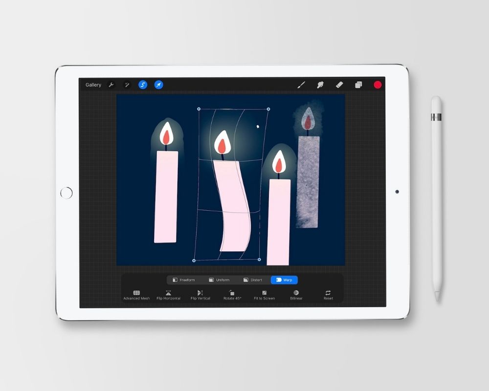 Using Selection And Transform In Procreate Ebb And Flow Creative Co