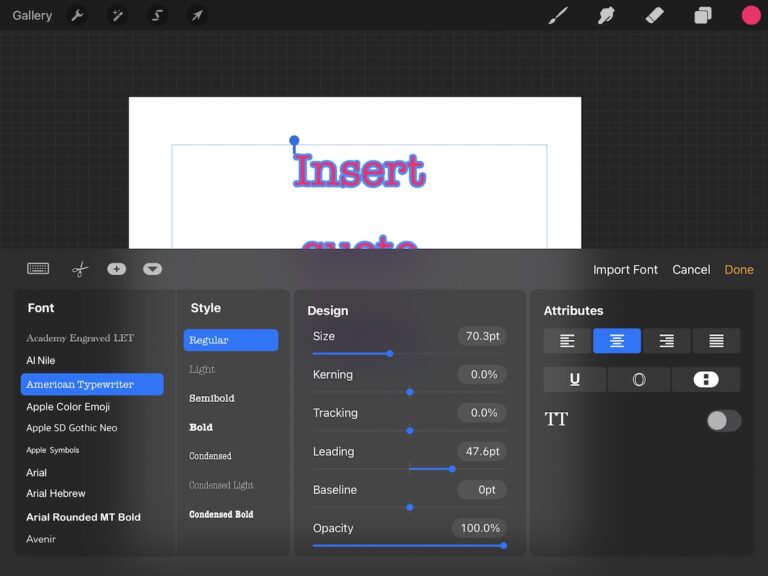 How to Add Text in Procreate - Ebb and Flow Creative Co