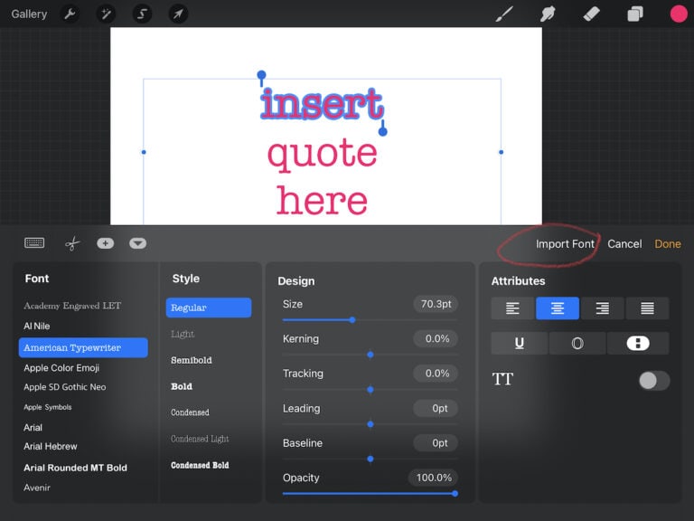 How to Add Text in Procreate - Ebb and Flow Creative Co