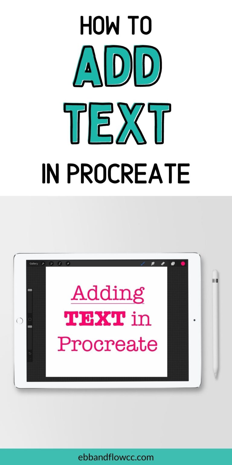 How To Add Text In Procreate Ebb And Flow Creative Co