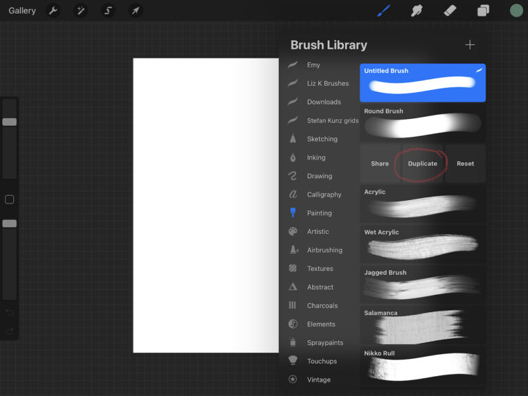 How to Make a Square Monoline Brush for Procreate - EbbandFlowCC