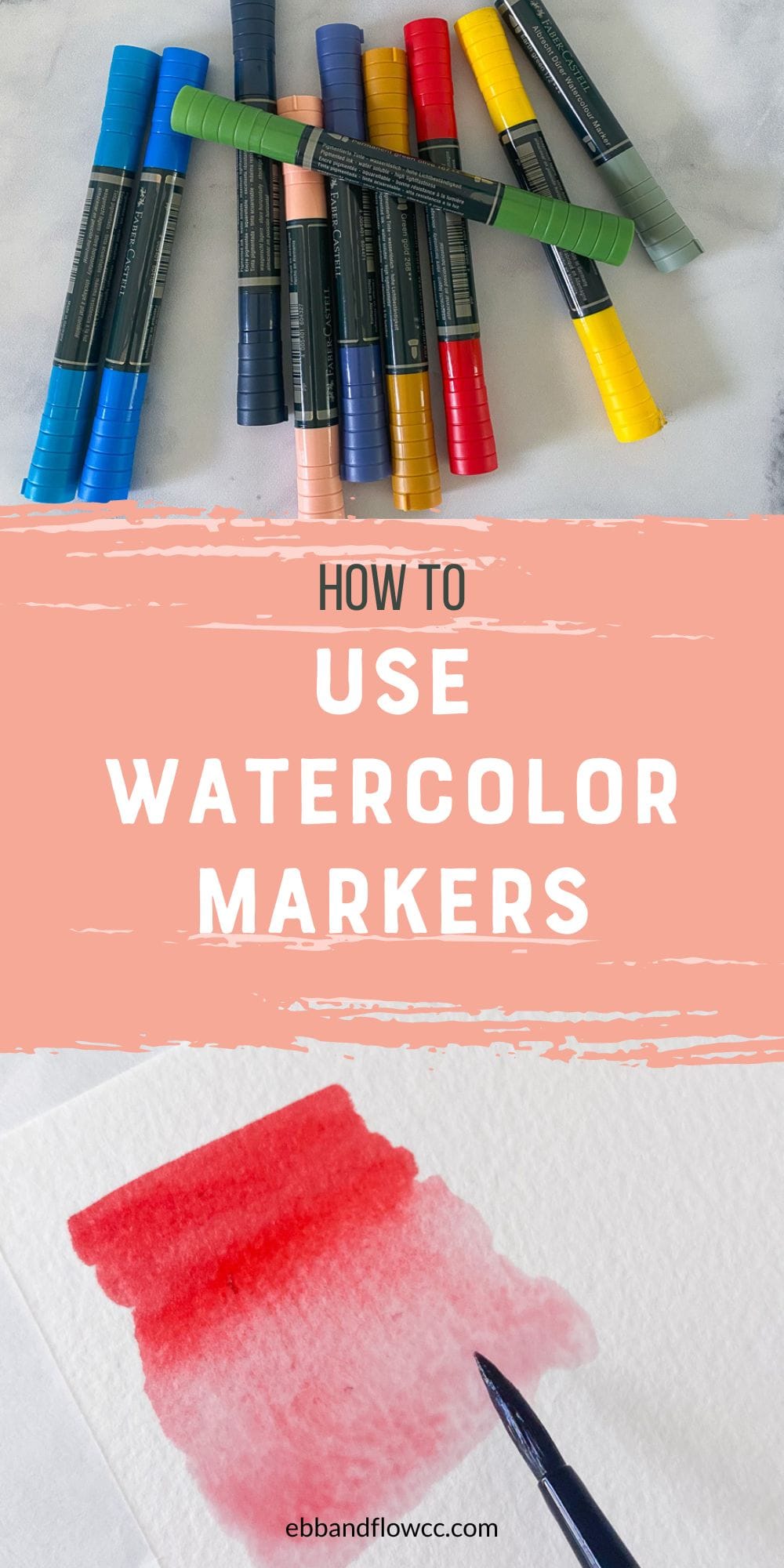 How to Use Watercolor Markers - Ebb and Flow Creative Co