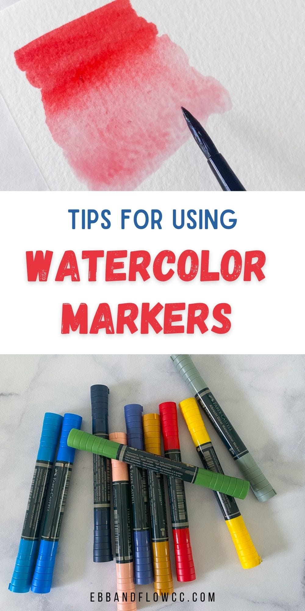 How to Use Watercolor Markers - Ebb and Flow Creative Co