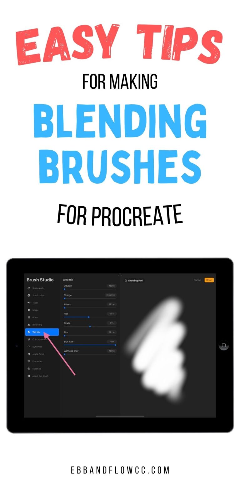 How to Make a Blending Brush for Procreate - Ebb and Flow Creative Co