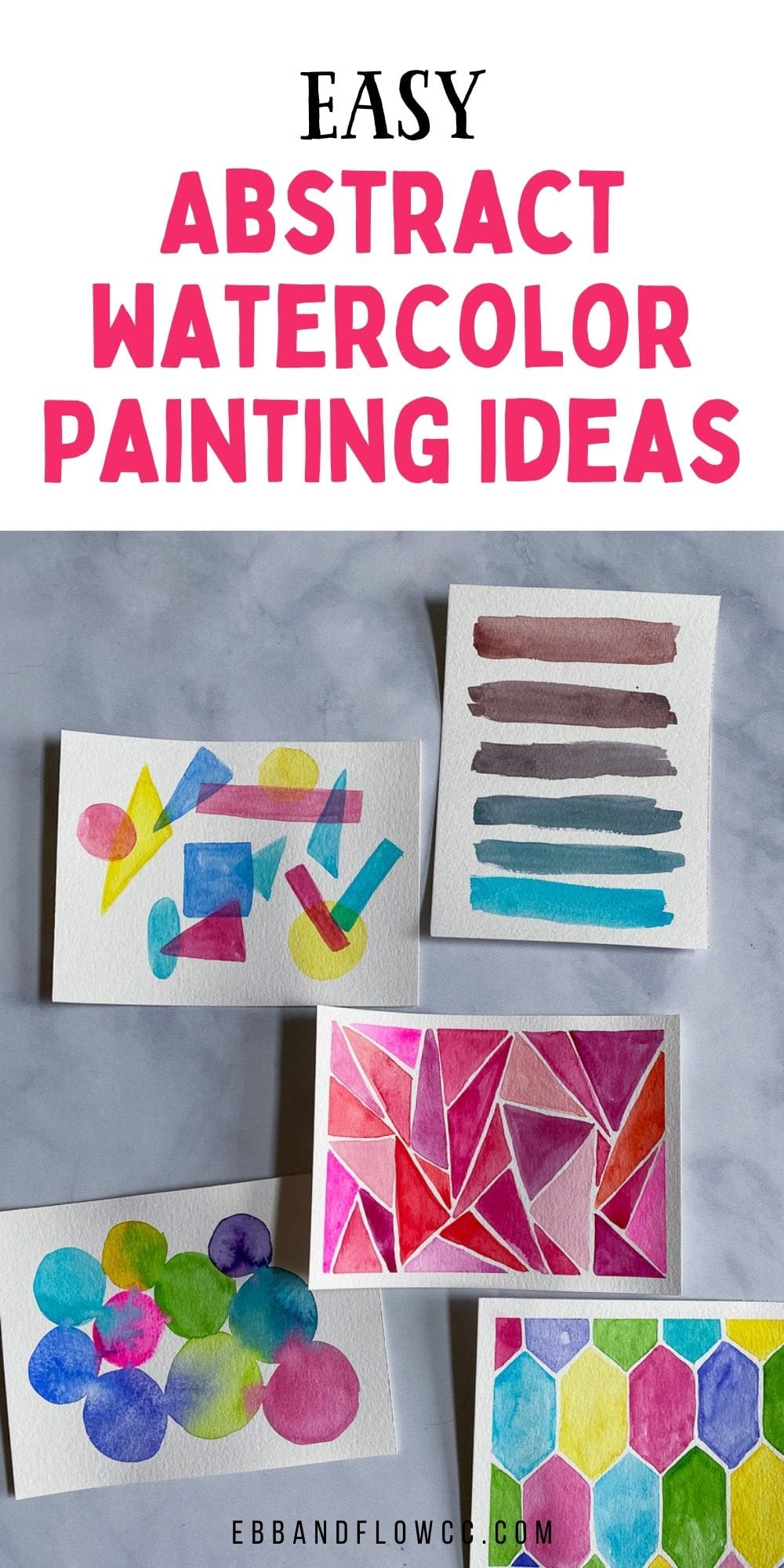 Easy Abstract Watercolor Painting Ideas - Ebb and Flow Creative Co