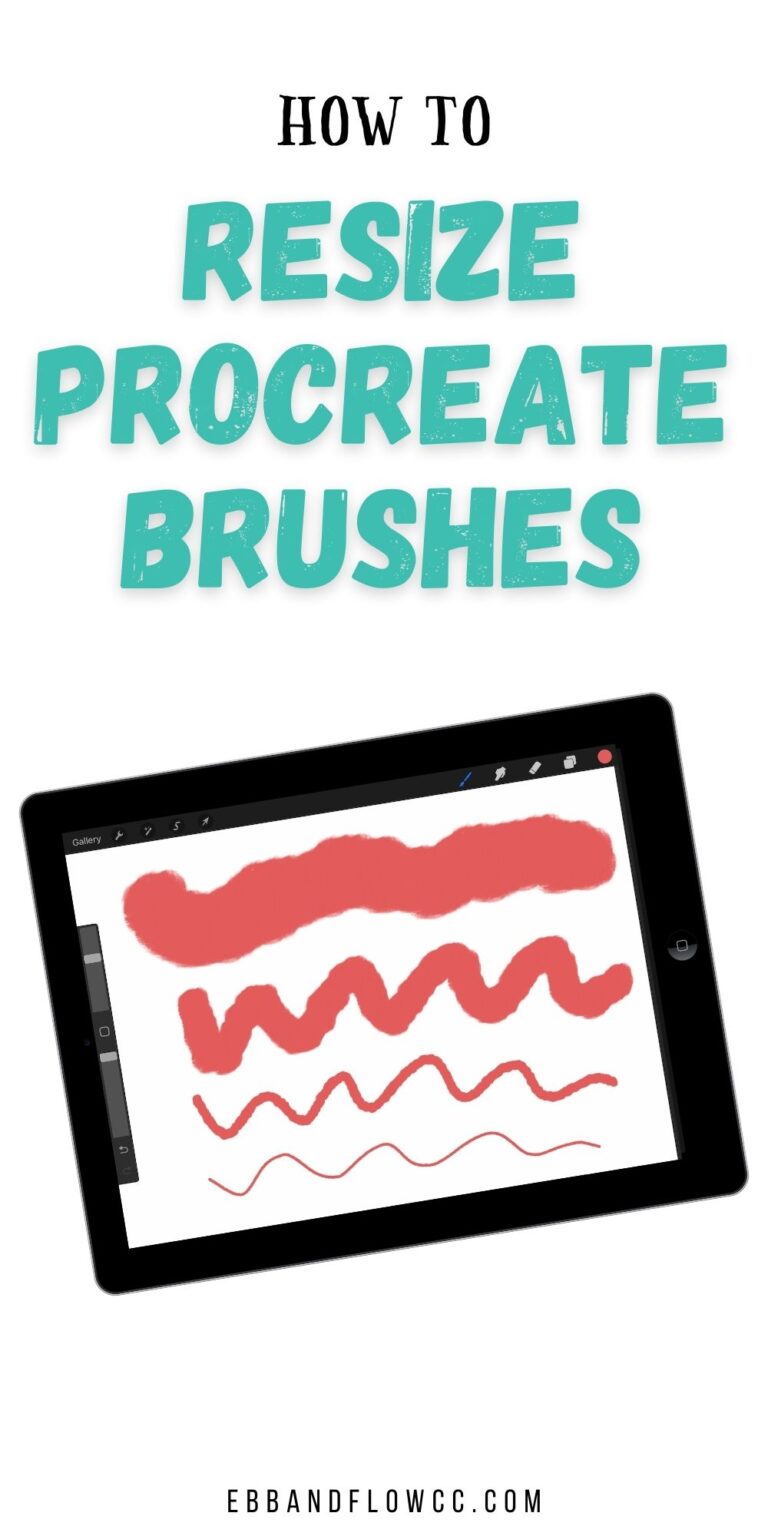 How to Resize Procreate Brushes - Ebb and Flow Creative Co