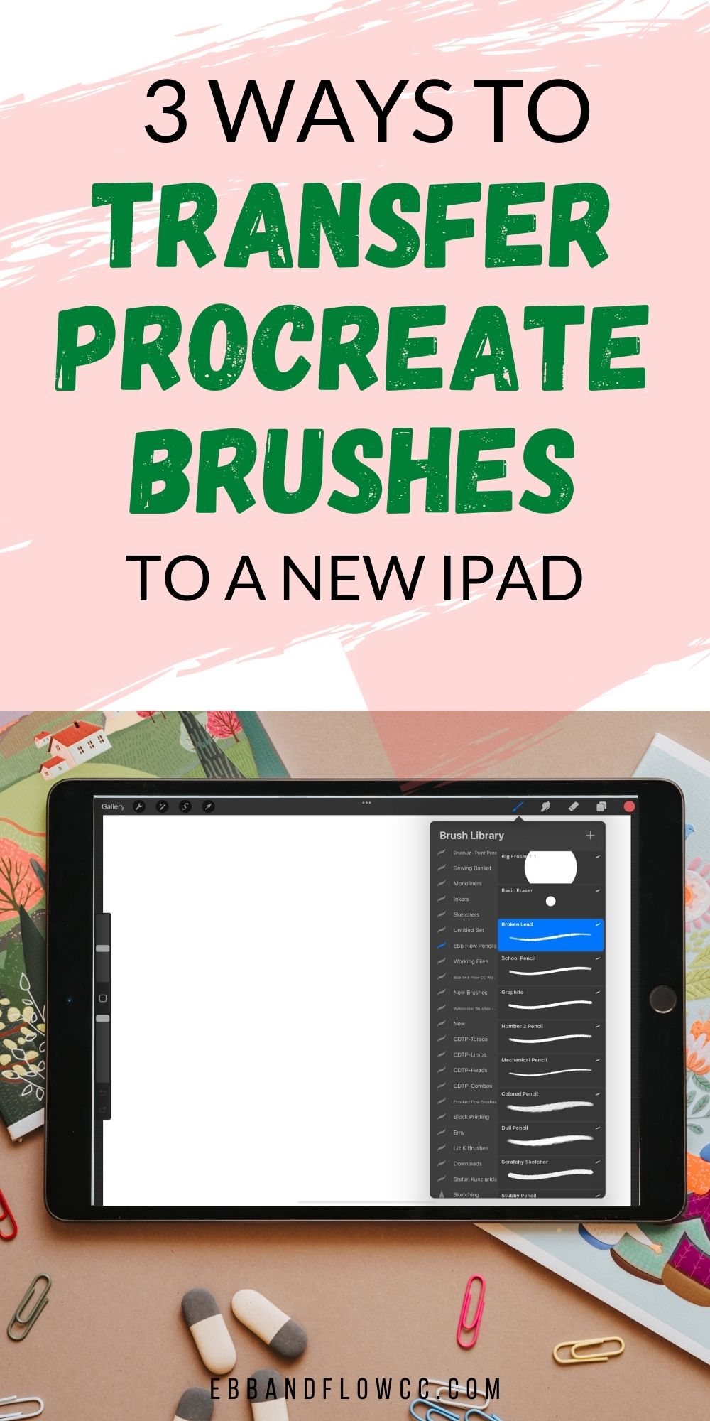 How To Transfer Procreate Brushes To A New IPad EbbandFlowCC