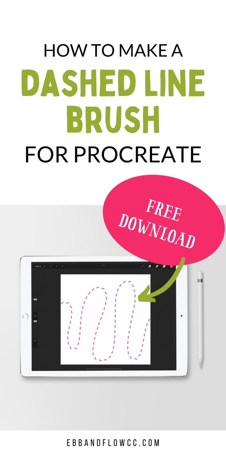 How to Make a Dashed Line in Procreate - Ebb and Flow Creative Co