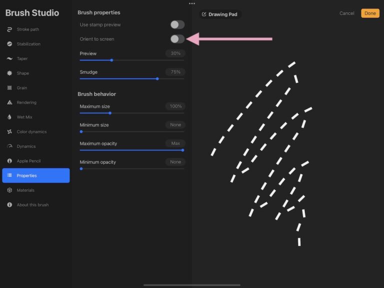 How to Make a Dashed Line in Procreate - Ebb and Flow Creative Co