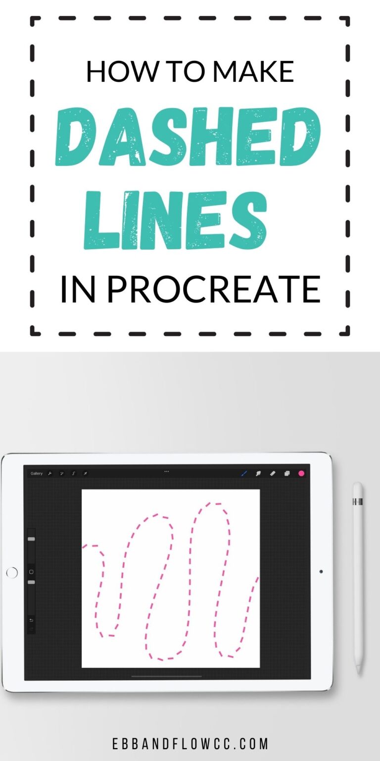 How to Make a Dashed Line in Procreate - Ebb and Flow Creative Co