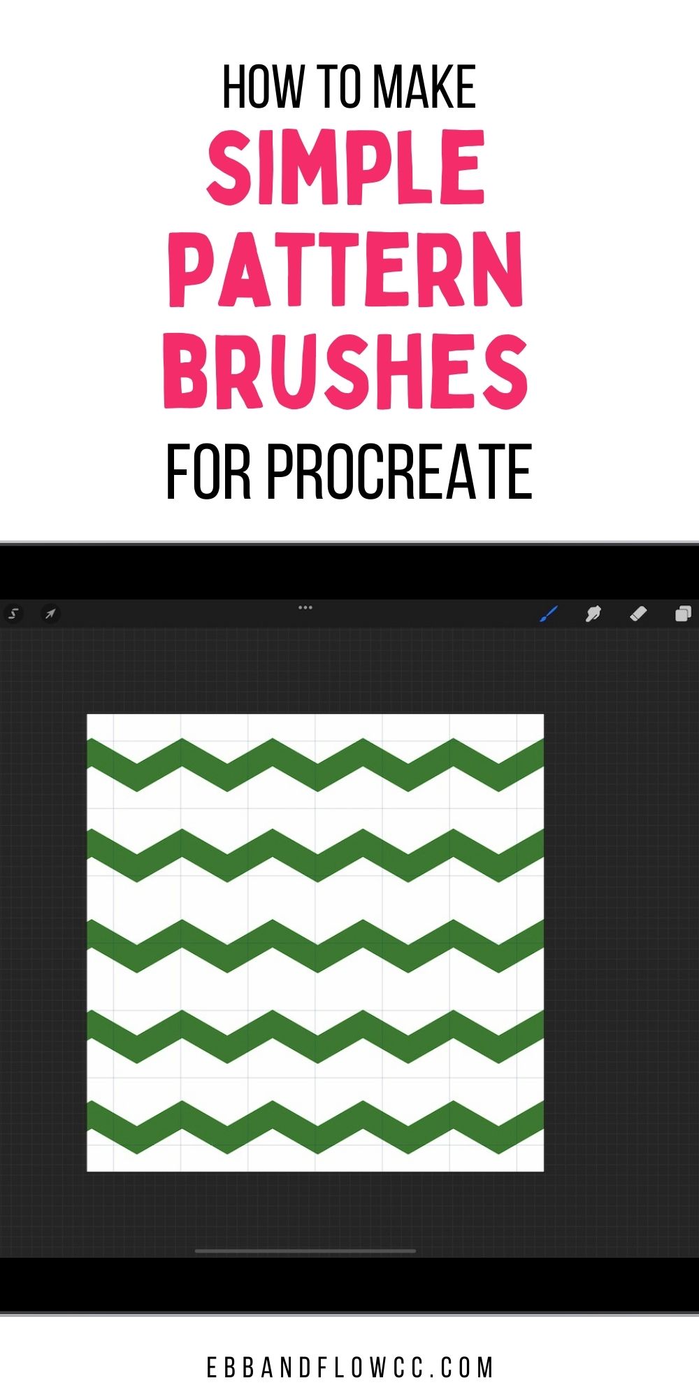 How to Make a Simple Pattern Brush for Procreate - EbbandFlowCC