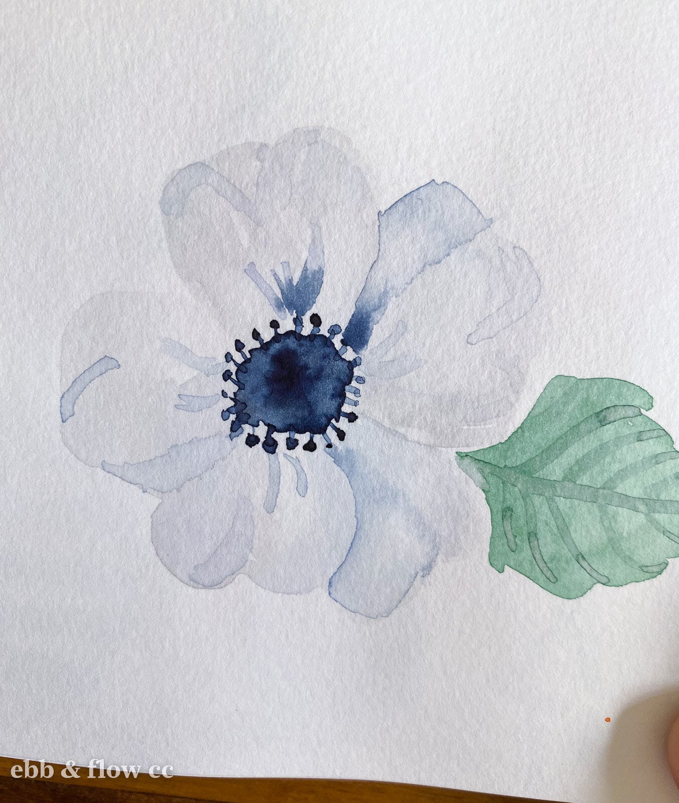 How to Paint White with Watercolors - Ebb and Flow Creative Co