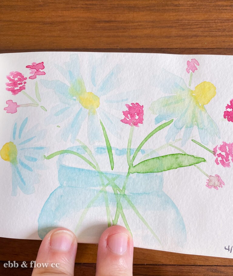 How to Paint White with Watercolors - Ebb and Flow Creative Co