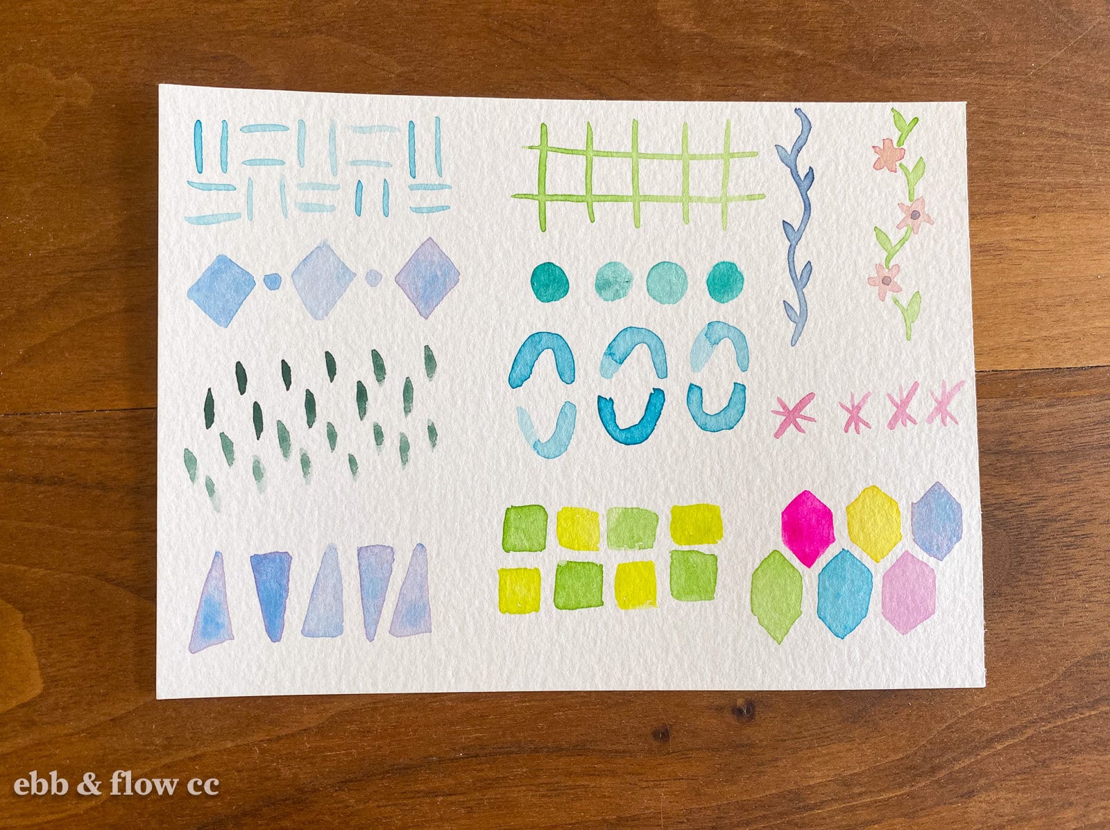 Easy Watercolor Painting Warm-Up Ideas - Ebb and Flow Creative Co