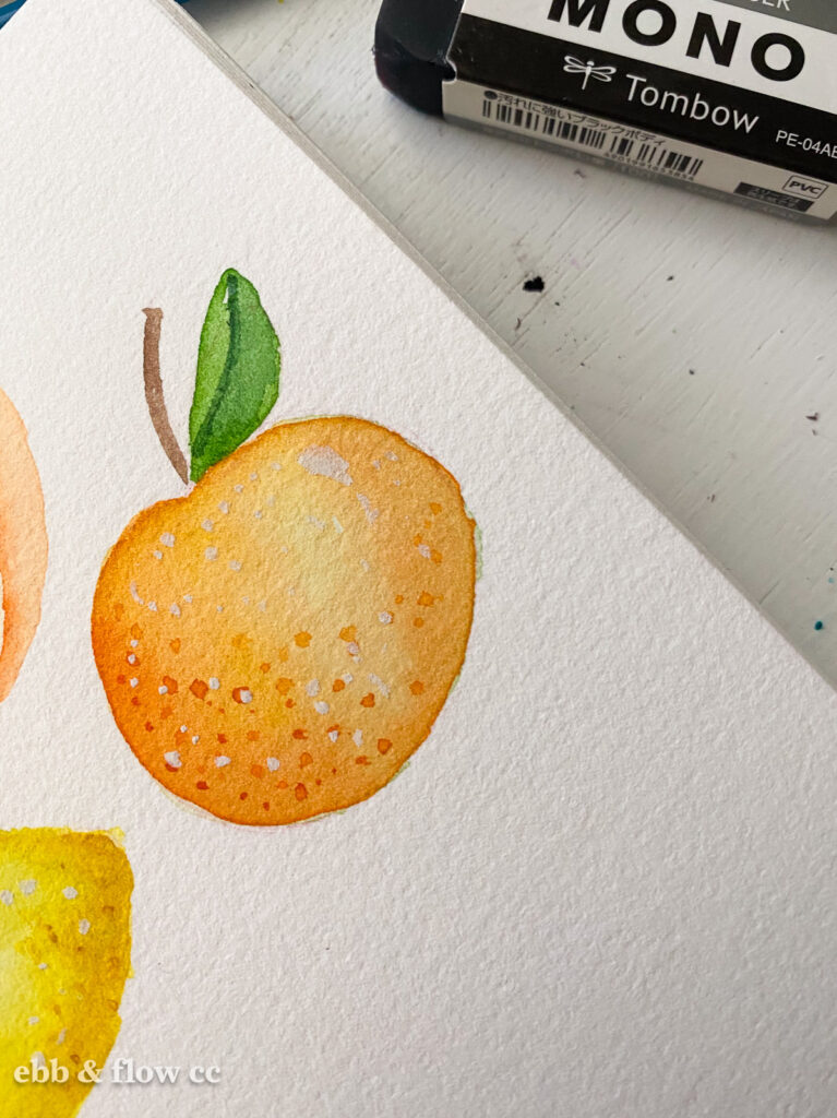 How to Paint Fruit with Watercolor Paint - Ebb and Flow Creative Co